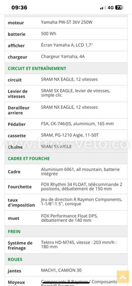 Raymond full ray e-seven 8 - RAYMON - 42210 - Troc Vélo
