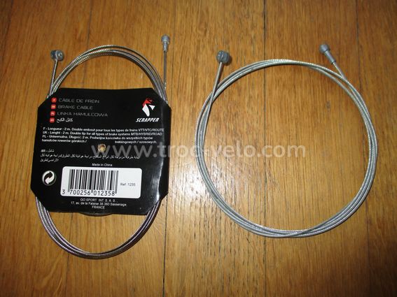 Câbles de Frein Doubles Têtes Universel - SCRAPPER - 93330 - Troc Vélo